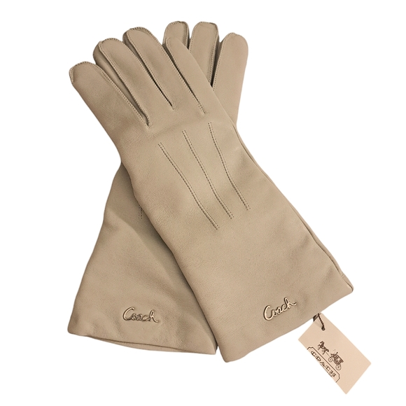 Coach | Accessories | Coach Leather Cashmere Lined Gloves | Poshmark